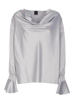 PINKO Pinko Long-Sleeved Satin Shirt With Button Cuffs