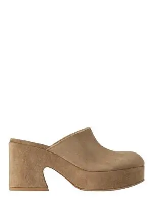 GIANVITO ROSSI Gianvito Rossi 90mm Suede Platform Mules