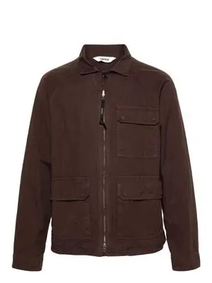 Aspesi Chambray Zip Up Cargo Jacket - Black