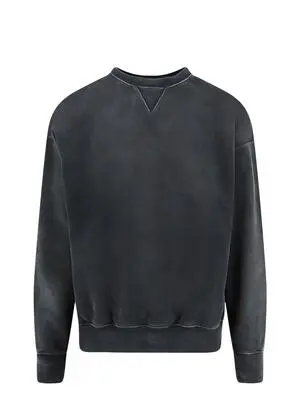 MAISON MARGIELA Long-sleeved Crewneck Sweatshirt - Black