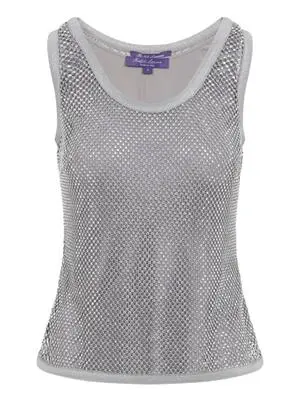 Ralph Lauren Melony Embellished Sleeveless Top - Gray