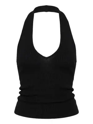 AYA MUSE Aya Muse Ribbed Knit Halter Top