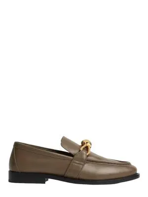 Bottega Veneta Astaire Loafers With Knot Detailing - Pine Cones