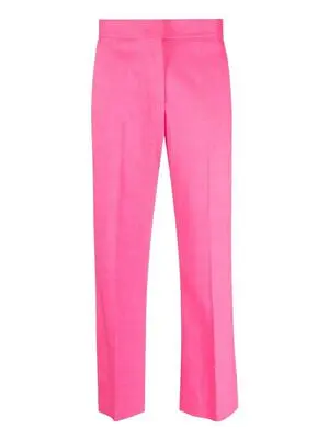 MSGM High-waisted Cropped Trousers - Pink