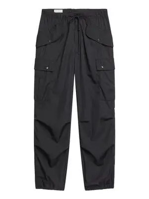 Dries Van Noten Water Repellent Drawstring Cargo Trousers - Black