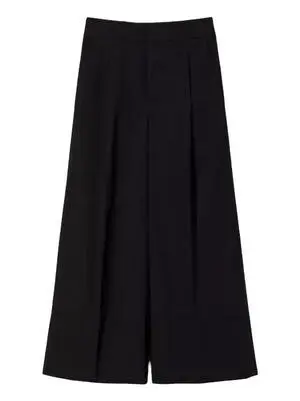 TWINSET Cropped Straight Trousers - Black