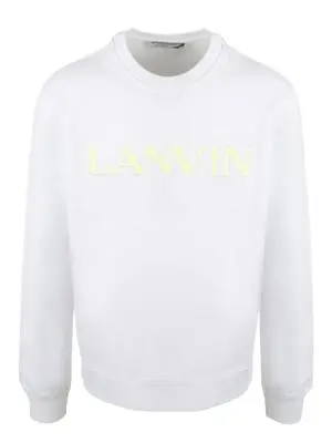 LANVIN Logo Round Neck Sweatshirt - White