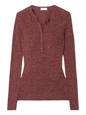 Gabriela Hearst Ribbed Long-sleeve Sweater - Red