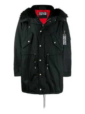 Versace Oversized Hooded Jacket - Black