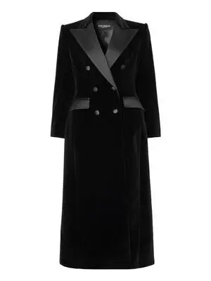 Dolce & Gabbana Double-breasted Long Coat - Black