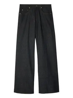 Burberry Straight-leg Jeans With Turn-up Hem - Indigo