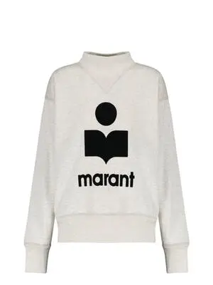 Isabel Marant Étoile High Neck Logo Sweatshirt - White
