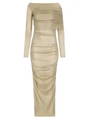Dolce & Gabbana Lurex Mesh Calf-length Dress - Nude