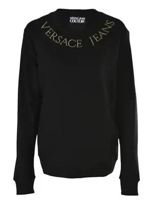 Versace Printed Logo Pullover - Black