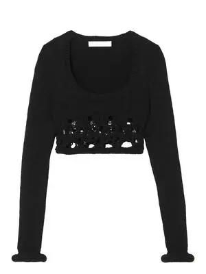 CHRISTOPHER ESBER Christopher Esber Crocheted Openwork Top