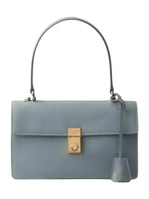 Prada Logo-engraved Medium Shoulder Bag - Opal