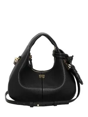 GANNI Butterfly Logo Mini Hobo Bag - Black