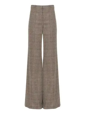 Chloé Prince Of Wales Check Wool Trousers - Multi-color