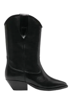 Isabel Marant Étoile Pointed Toe Mid Calf Boots - Black