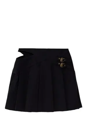 Versace Pleated Buckle-fastening Skirt - Black