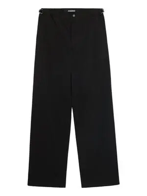 Jacquemus Mid-waist Buckle Loop Pants - Black