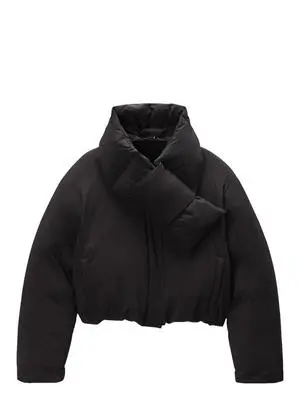 Alexander Wang Zip-up Puffer Cropped Jacket - Black