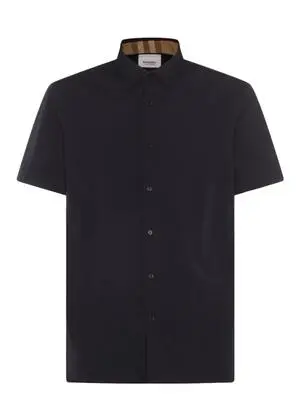 Burberry Short Sleeved Buttoned Shirt - Black