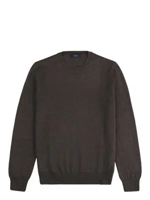 FAY Wool Round Neck Knitwear - Brown