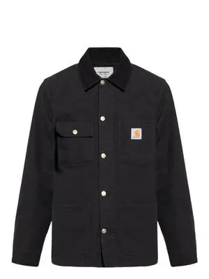 Carhartt Work In Progress Michigan Work Canvas Jacket With Corduroy Collar - Black