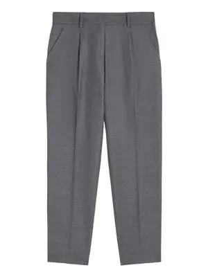 Max Mara Pleated Straight-leg Trousers - Medium Gray