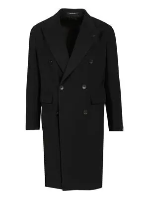 Tagliatore Tagliatore Peak Lapel Double-Breasted Coat Black