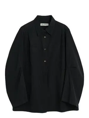 Our Legacy Relaxed Fit Shirt Top With Mother-of-pearl Buttons - Black