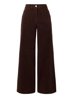 NILI LOTAN Nili Lotan Florence Cotton-Blend Corduroy Flared Pants