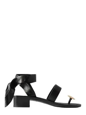 THE ROW Open-toed High-heeled Sandals With Ankle Straps - Black