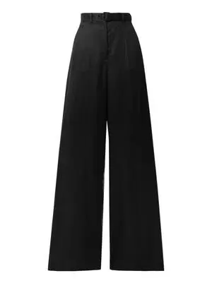 Gabriela Hearst High-waisted Belted Wide-leg Trousers - Black