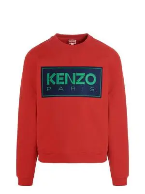 Kenzo Logo Patch Crewneck Sweatshirt - Red