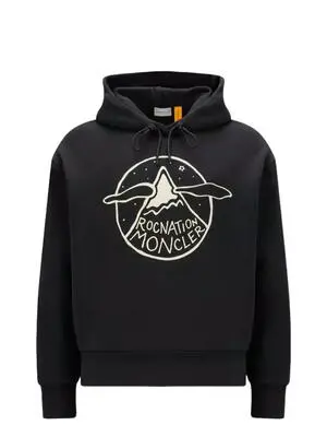 Moncler Logo Motif Hoodie - Black