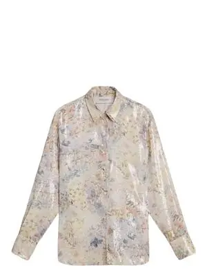 GOLDEN GOOSE Sequin Floral Print Shirt - Multi-color