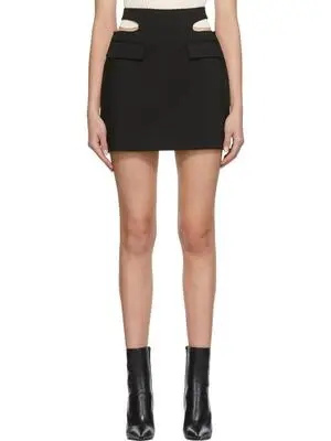 DION LEE High-rise Cutout Mini Skirt - Black