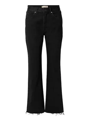 NILI LOTAN Calla Frayed Jeans - Black