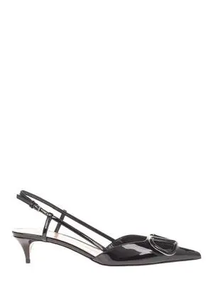 Valentino Garavani Vlogo Signature Slingback Pumps - Black