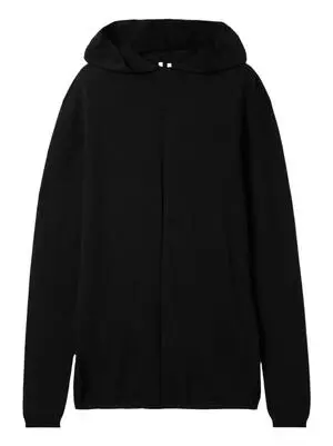 Rick Owens Hooded Wool Sweater - Black