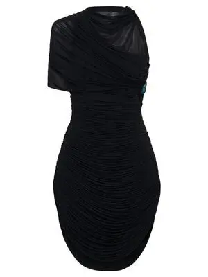 CHRISTOPHER ESBER Christopher Esber Asymmetric One-Shoulder Draped Mini Dress