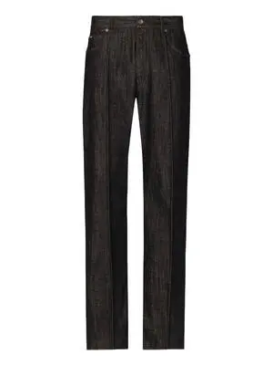 Dolce & Gabbana Wide Leg Jeans - Black