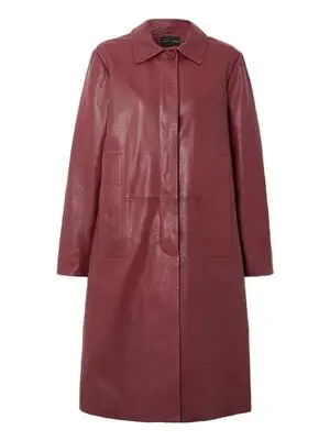 Proenza Schouler Long-sleeved Leather Coat - Red