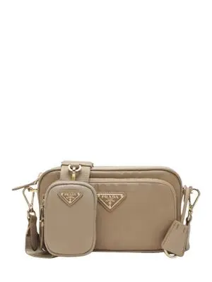 Prada Logo Crossbody Bag - Brown