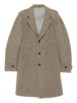Eleventy Single-breasted Coat With Notched Lapel - Gray