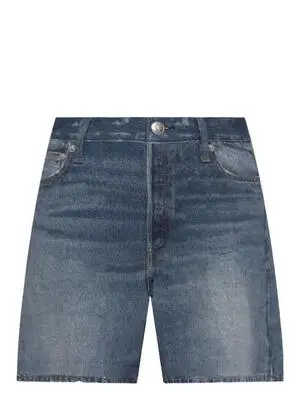 RAG  BONE Rag & Bone Miramar Kaia Printed Denim Shorts - Blue