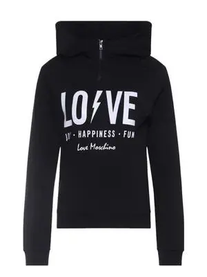 Moschino Detail Hooded Sweater - Black