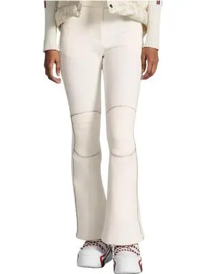 Dior Flared Ski Pants With Quilted Details - White/gold